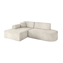 ECKSOFA Ottomane Links IREA-L1-v3 - 234x171x79 cm Dunkelgrau