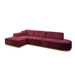 ECKSOFA Ottomane Links IREA-L2-v2 - 327x165x80 cm Bordeauxrot
