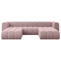 WOHNLANDSCHAFT modulares Sofa Joren-U1 - 319x177x70 cm Rosa