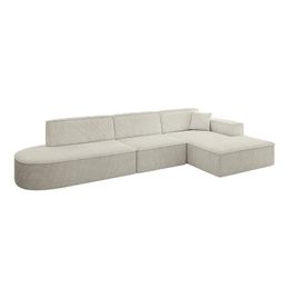 ECKSOFA Ottomane Rechts IREA-L2-v4 - 327x165x77 cm Creme