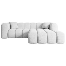ECKSOFA Ottomane Rechts OLEA-L1 - 231x173x74 cm Wei&szlig;