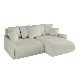 ECKSOFA Ottomane rechts ONESK-L -v1 216x177x72 Creme Cord