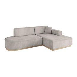 ECKSOFA Ottomane Rechts IREA-L1 - 234x171x83 cm Hellbraun