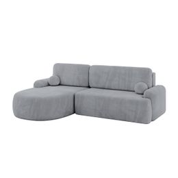 ECKSOFA mit Schlaffunktion und Bettkasten LIRA-L - 264x172x89 Grau