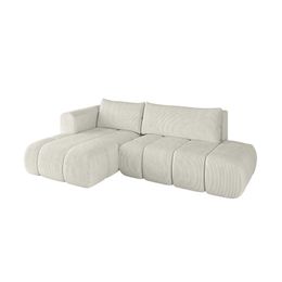ECKSOFA Ottomane Links CLOUD-L 280x185x90 Creme Cord