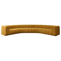 WOHNLANDSCHAFT modulares Sofa Lazro-U1 - 373x373x70 cm Senfgelb