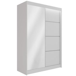 KLEIDERSCHRANK PAOKI mit LED - 120 cm - Wei&szlig;