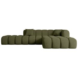 ECKSOFA Ottomane Rechts OLEA-L2 - 289x176x71 cm Gr&uuml;n