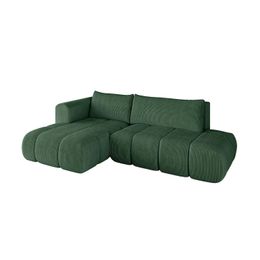 ECKSOFA Ottomane Links CLOUD-L 280x185x90 Gr&uuml;n Cord