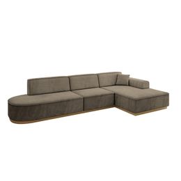 ECKSOFA Ottomane Rechts IREA-L2-v2 - 328x171x83 cm Braun