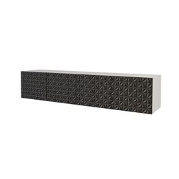 LOWBOARD VIRA-W 2x100x40x40 cm - Wei&szlig; / Schwarz