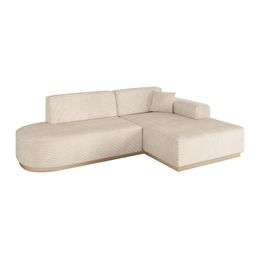 ECKSOFA Ottomane Rechts IREA-L1 - 232x165x80 cm Beige