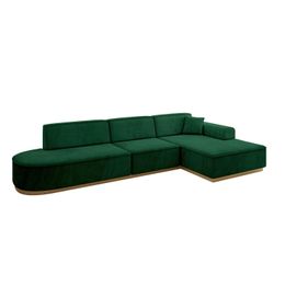 ECKSOFA Ottomane Rechts IREA-L2-v2 - 328x171x83 cm Gr&uuml;n