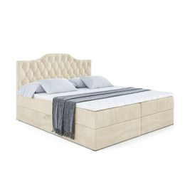 BOXBETT mit Matratze H4 und Lattenrost - VILA-1 - 200x200 cm - H4 - Beige
