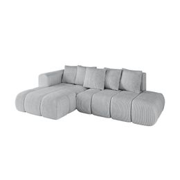 ECKSOFA Ottomane Links CLOUD-L-v1 280x185x90 Grau Cord