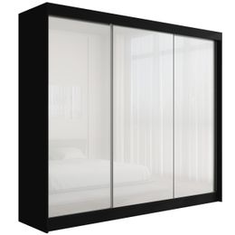 KLEIDERSCHRANK PEKA - 250 cm - Schwarz|Wei&szlig;