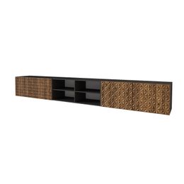 LOWBOARD VIRA-W 3x100x40x40 cm - Schwarz / Katania