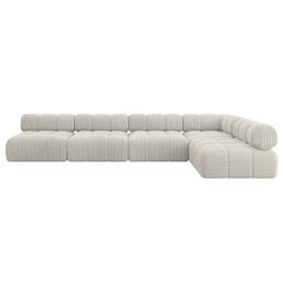 ECKSOFA modulares Sofa Samaro-L3 - 380x190x70 cm Creme Cord