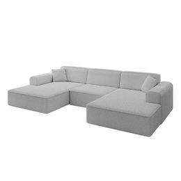 WOHNLANDSCHAFT IREA-U1-v3 - 301x165x77 cm Hellgrau