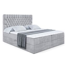 BOXBETT mit Matratze H4 und Lattenrost - SERENE - 140x200 - H4 - Grau