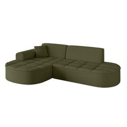ECKSOFA Ottomane Links TARO-L1 - 243x171x79,5 cm Gr&uuml;n