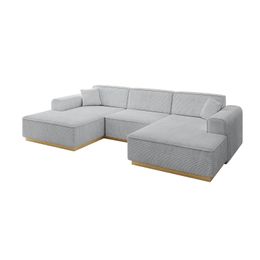 WOHNLANDSCHAFT IREA-U1-v2 - 301x165x80 cm Grau