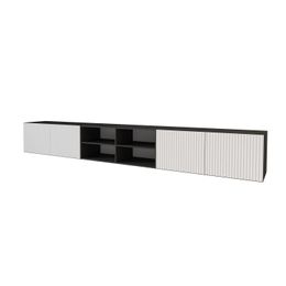 LOWBOARD NOA-2-W 3x100x40x40 cm - Schwarz / Wei&szlig;