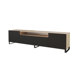 LOWBOARD ZENO-S 200x53x41 cm - Artisan / Schwarz