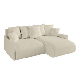 ECKSOFA Ottomane rechts ONESK-L -v1 216x177x72 Beige Boucl&eacute;