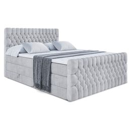 BOXSPRINGBETT SERENE-Z KING - 160 x 200 - H3/H4 - Hellgrau