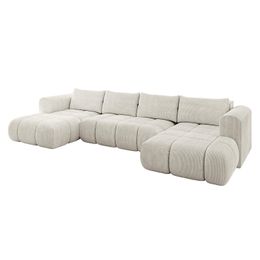 WOHNLANDSCHAFT CLOUD-U 405x185x90 Creme Cord