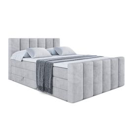 BOXSPRINGBETT BOXI1-Z KING - 140x200 - H3/H4 - Hellgrau