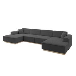 WOHNLANDSCHAFT IREA-U2 - 386x165x80 cm Grau