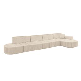ECKSOFA Ottomane Rechts LIVO-L3 - 422x173x79,5 cm Beige