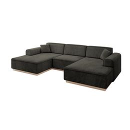 WOHNLANDSCHAFT IREA-U1 - 301x165x80 cm Schwarz