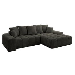 ECKSOFA Ottomane Rechts ENSI-L - 267x164x69 cm Schwarz