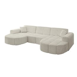 WOHNLANDSCHAFT LIVO-U1 - 315x173x79,5 cm Creme
