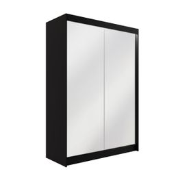 KLEIDERSCHRANK AMOHA mit LED - 120 cm - Schwarz
