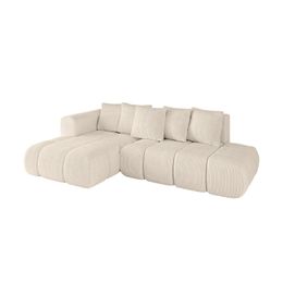 ECKSOFA Ottomane Links CLOUD-L-v1 280x185x90 Beige Cord