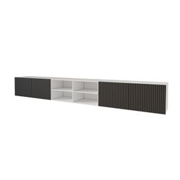 LOWBOARD NOA-2-W 3x100x40x40 cm - Wei&szlig; / Schwarz
