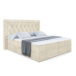 BOXBETT mit H4-Matratze und Lattenrost - NOEL - 140x200 Beige