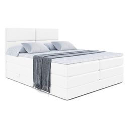 BOXSPRINGBETT AURA KING - 160 x 200 - H3/H4 - Wei&szlig; Hochglanz