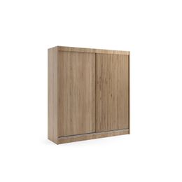 KLEIDERSCHRANK VILAN mit Lamel/LED - 200 cm - Sonoma Eiche|Eichefarben