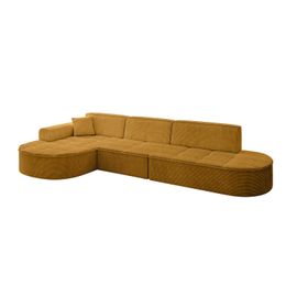 ECKSOFA Ottomane Links TARO-L2 - 328x171x79,5 cm Senfgelb