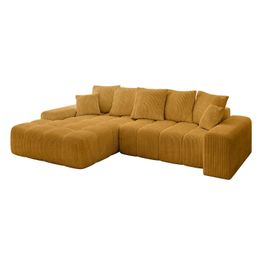 ECKSOFA Ottomane Links ENSI-L - 267x164x69 cm Currygelb
