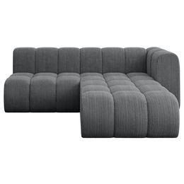 ECKSOFA modulares Sofa Darnel-L1 - 205x177x70 cm Dunkelgrau