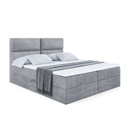 BOXBETT mit Matratze H3 und Lattenrost - BOXI3 - 140x200 cm Grau
