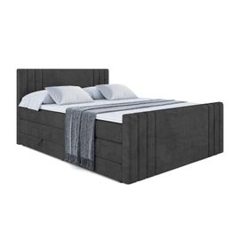 BOXSPRINGBETT IDRIKO-Z KING - 200x200 - H3/H4 - Schwarz