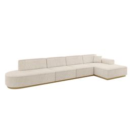 ECKSOFA Ottomane Rechts IREA-L3-v2 - 412x165x80 cm Beige
