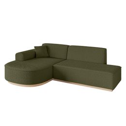 ECKSOFA Ottomane Links ARRIO-L1 - 243x171x83 cm Gr&uuml;n